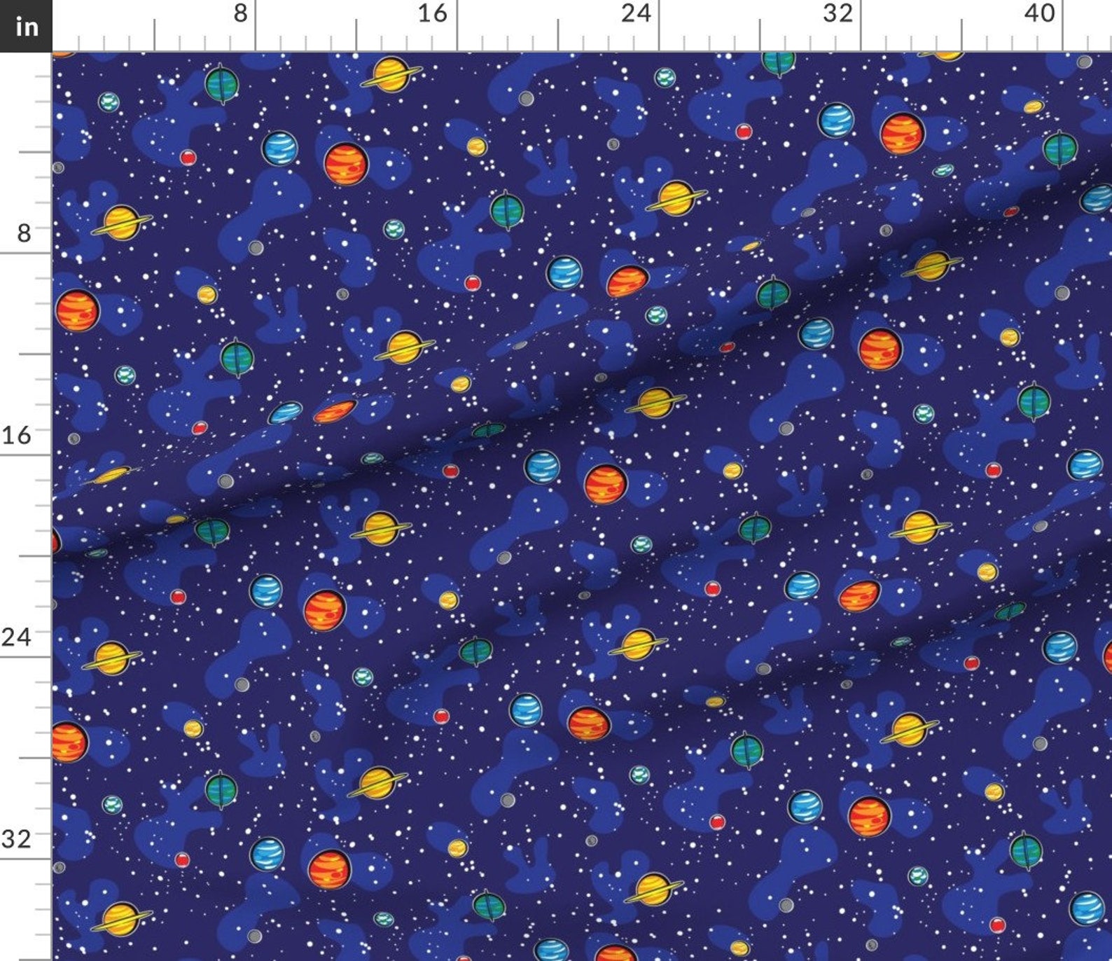 Solar System Fabric Our Solar System by Robyriker Geeky | Etsy