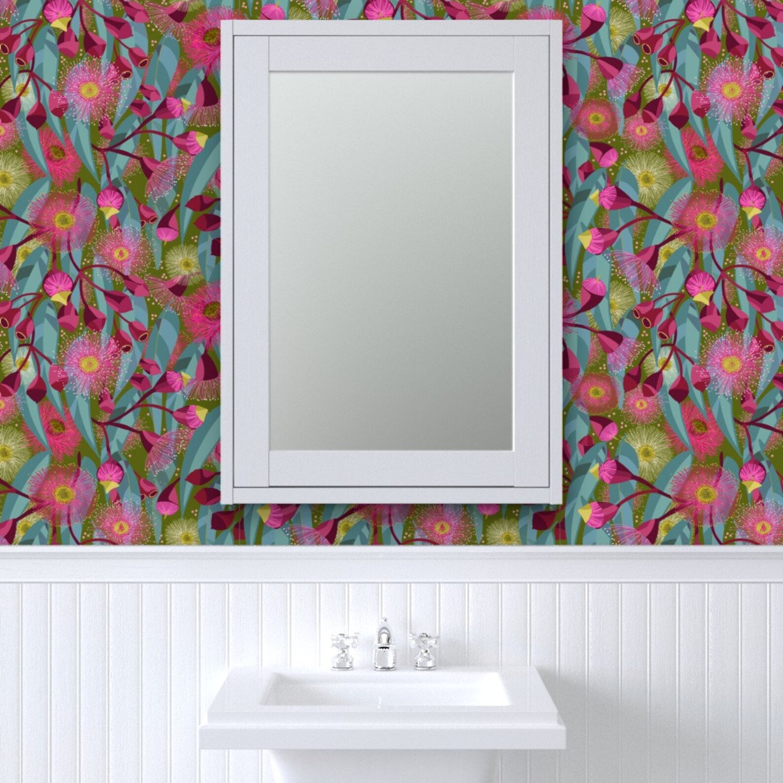 Australian Floral Wallpaper Eucalyptus Bloom by Hnldesigns - Etsy