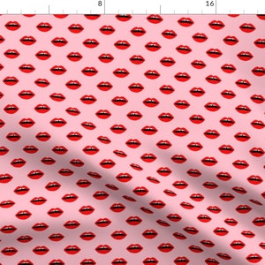 Lips Fabric Lips Red Lipstick Girls Beauty Makeup Cute by ...