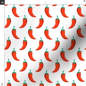 Hot Chilli Fabric Chillis B-01 by Laura May Designs Red Chilli Pepper ...