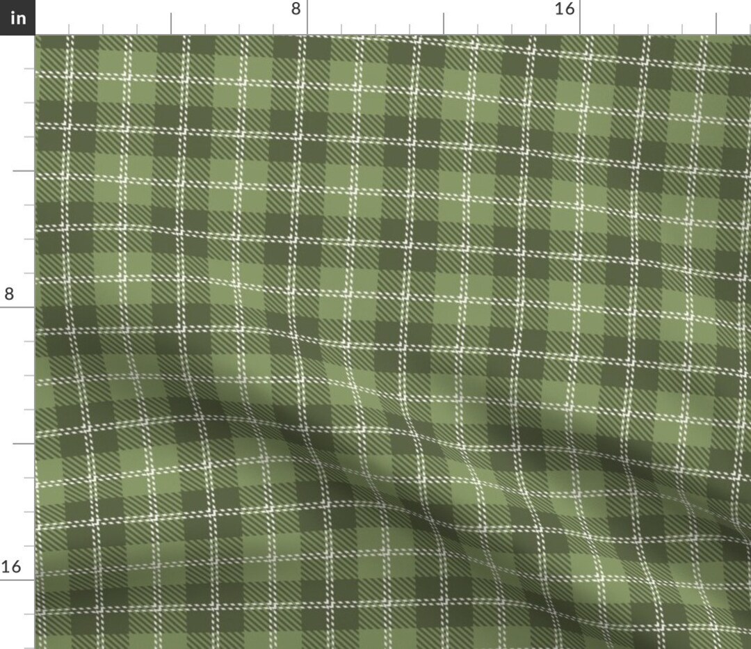 Christmas Plaid Fabric Holiday Green Plaid by Becca_alessi_design Green ...