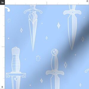 Daggers Fabric Sweet Revenge Light Blue by Logan Spector Cute Dagger ...