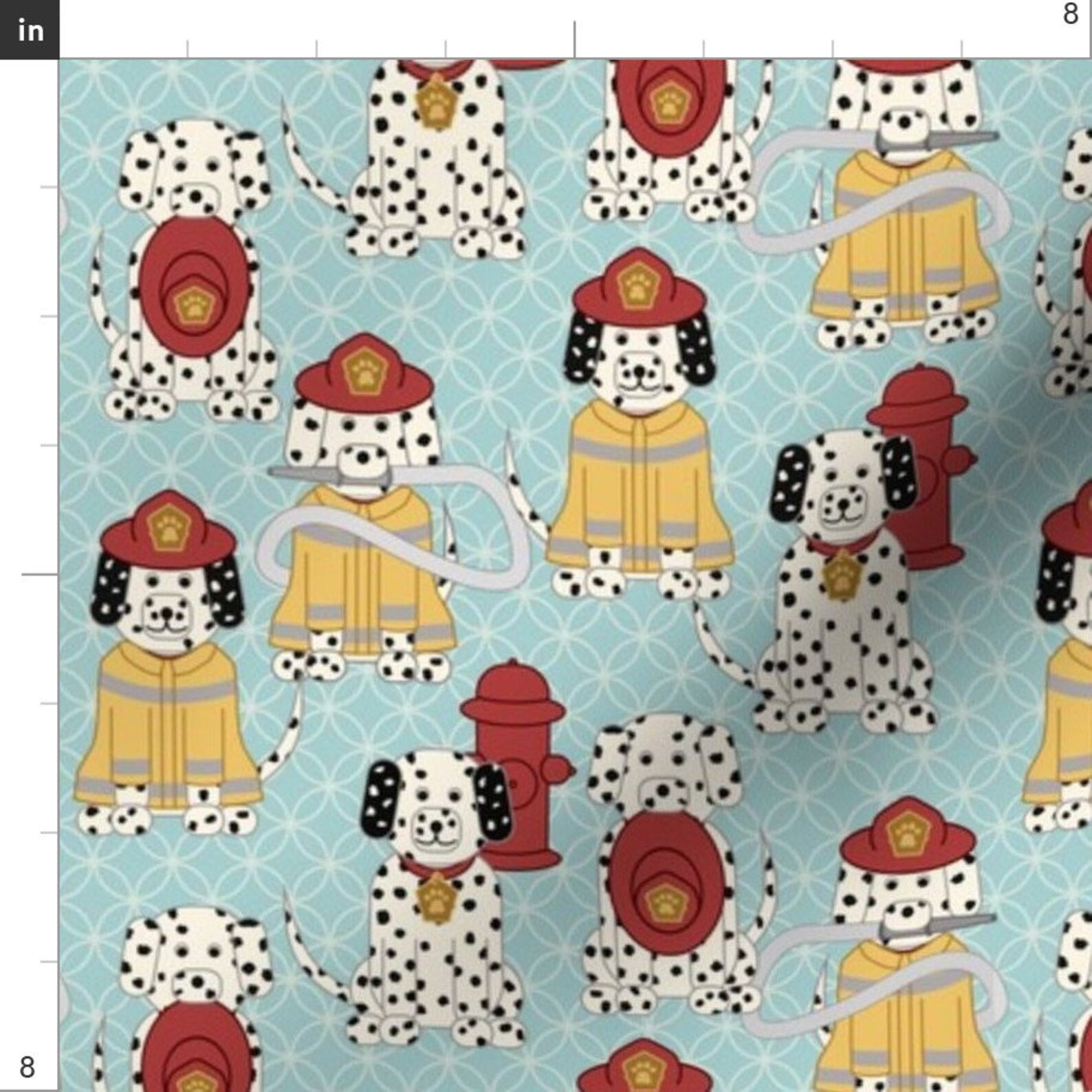 Firehouse Dalmatians Project Selvage Fabric Dalmatian - Etsy