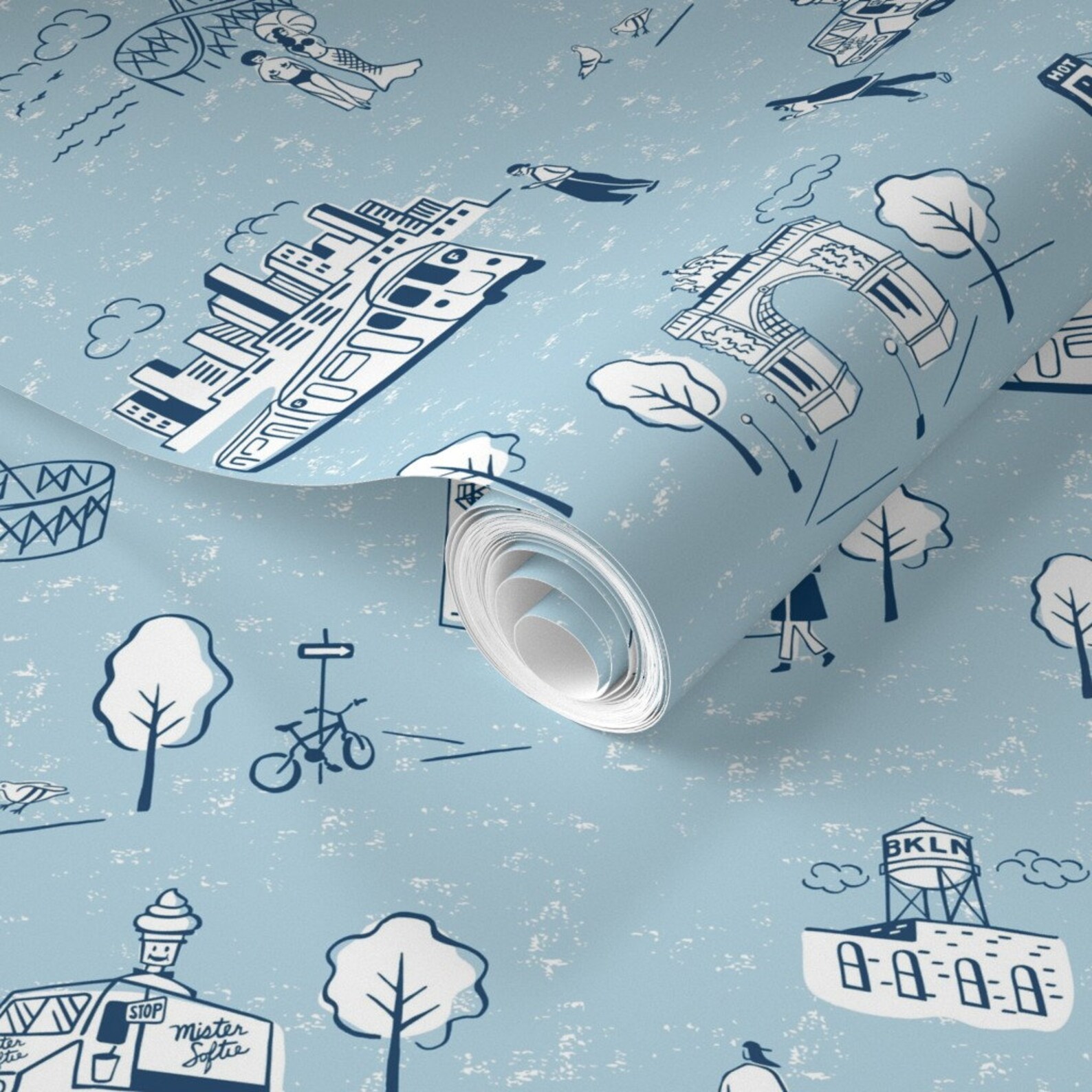 Brooklyn Toile Wallpaper Brooklyn Toile by Mcswiss Toile - Etsy