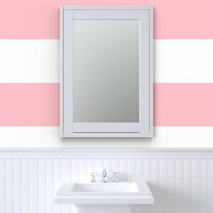 Striped Wallpaper Stripes Huge Light Pink by Misstiina Pink White ...