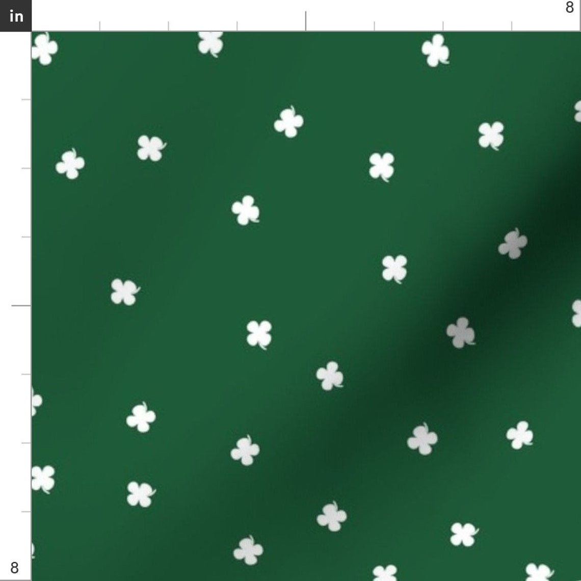 Green Fabric Clover Dots Green White by Shelbyallison - Etsy