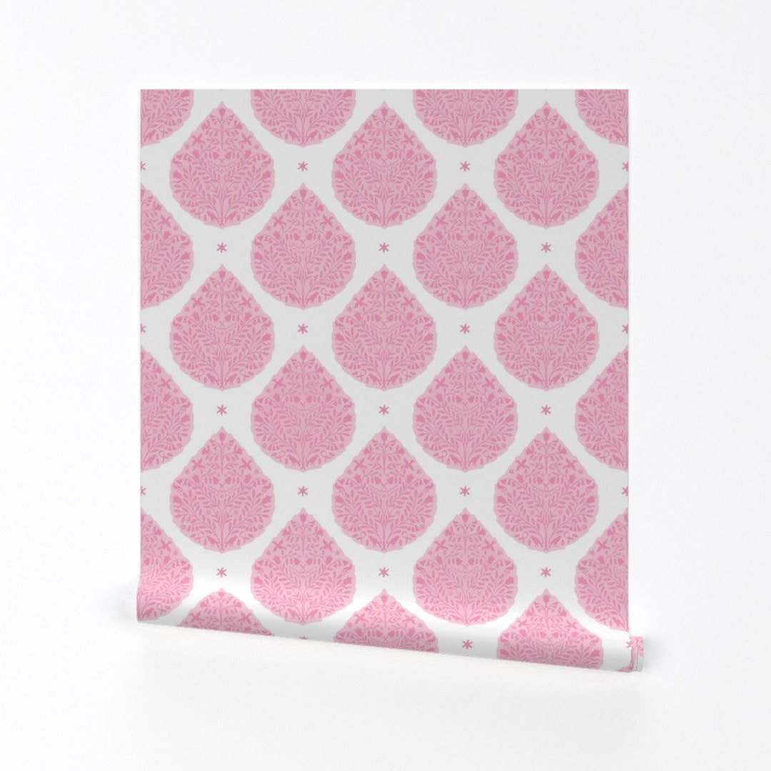 Preppy Wallpaper Paisley Pink by Danika_herrick Traditional Paisley ...