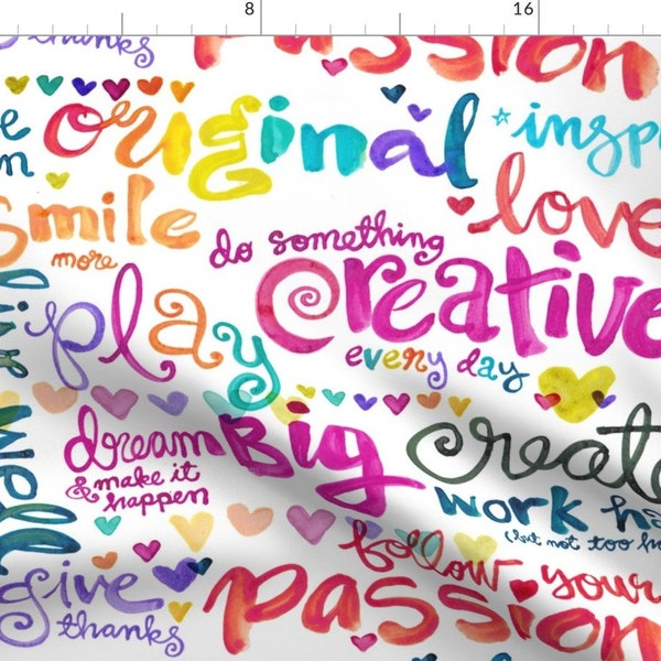 Inspirational Fabric - Etsy