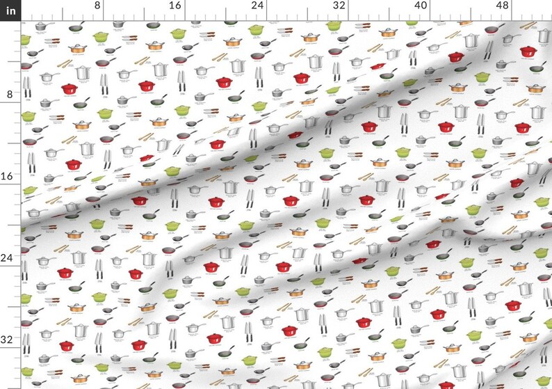 Cookware Fabric Get Cookin' By Pattysloniger Cookware | Etsy