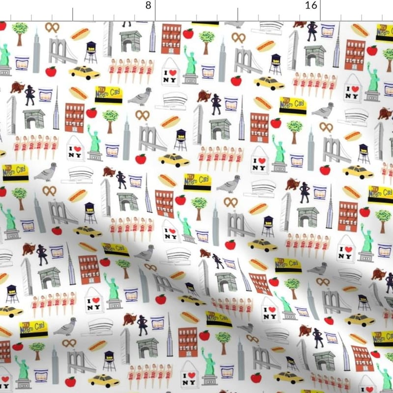 New York City Fabric by the Yard - Etsy