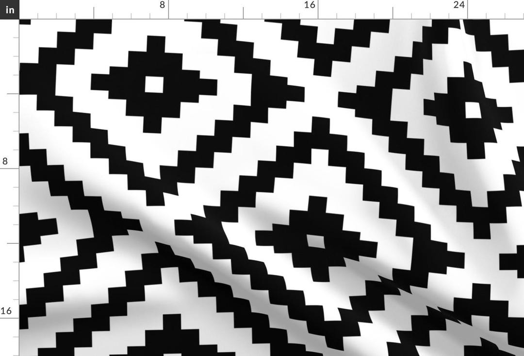 Aztec Fabric -jumbo Aztec by Littlearrowdesign- Aztec Tribal Modern ...