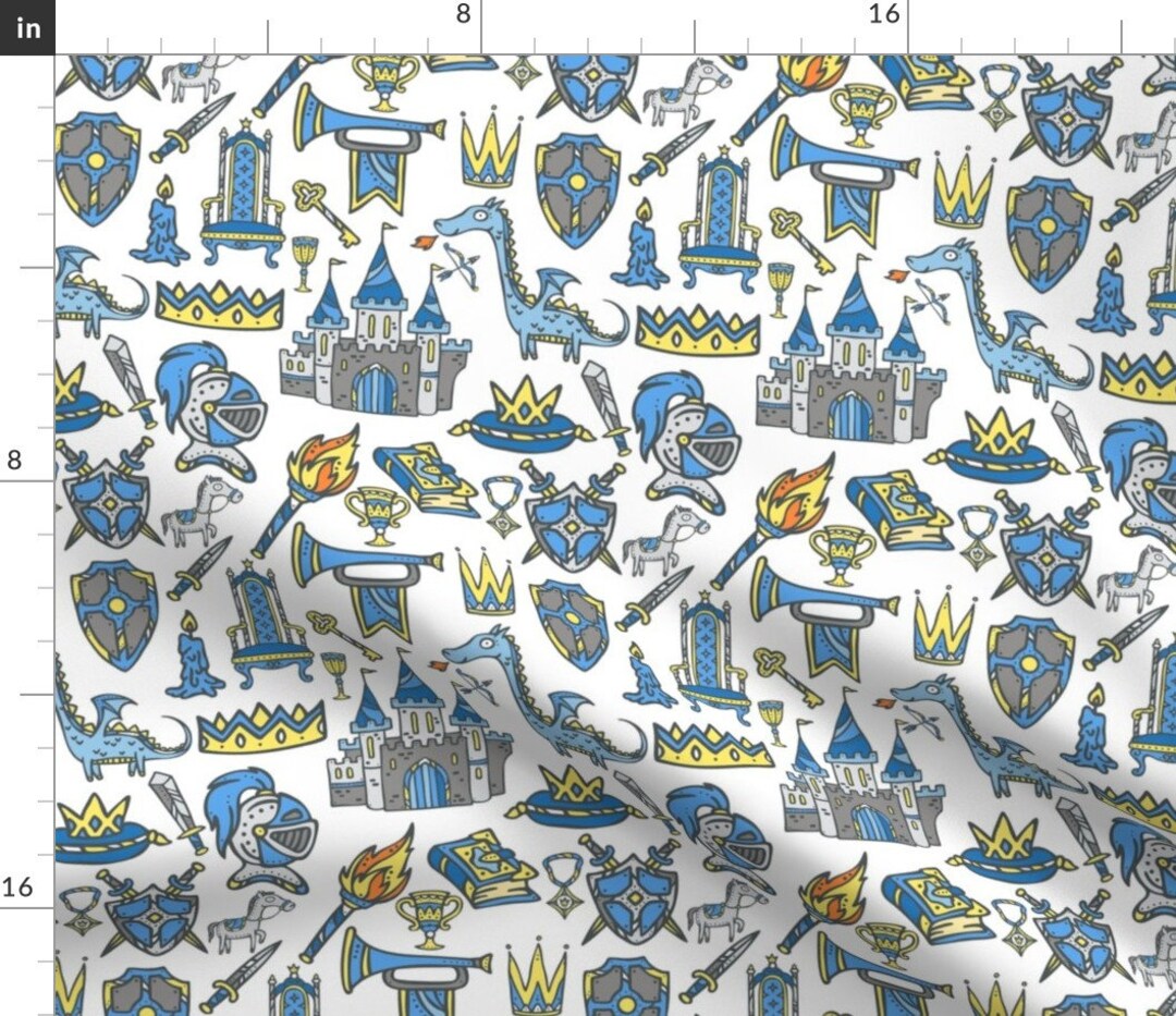 Medieval Castles Fabric 6 Medieval Kings and Castles by ...