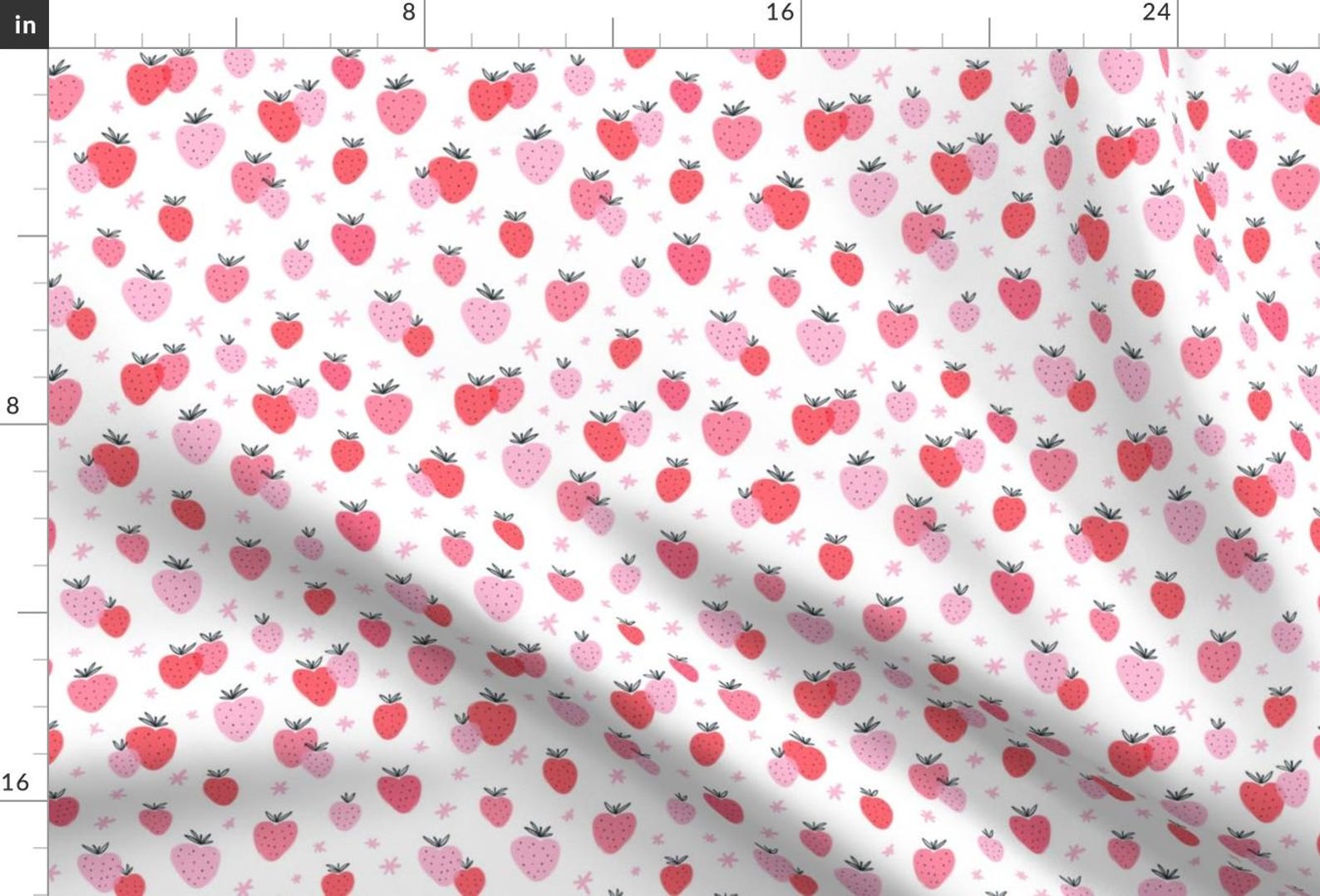 Strawberry Fabric - Strawberry Doodle by Stolenpencil - Strawberry ...