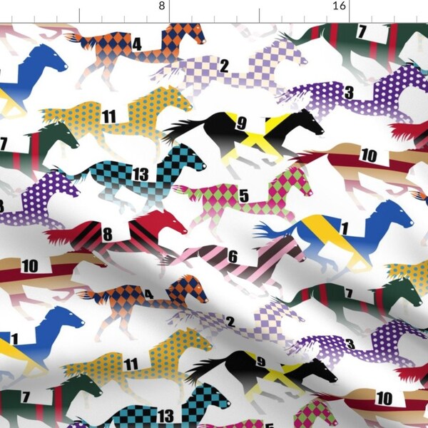 Horse Racing Fabric - Etsy UK