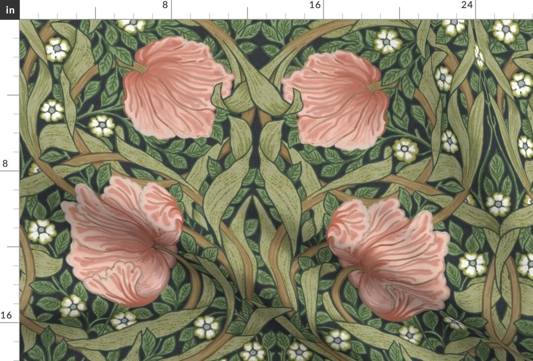 Green William Morris Fabric - Pimpernel Dark by Chantal_pare ...