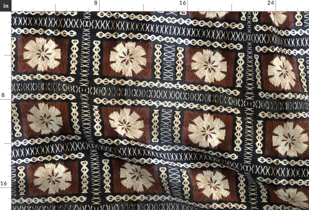 Tapa Fabric - Fijian Tapa Cloth 7 by Hypersphere - Cloth Fijian Fabric ...