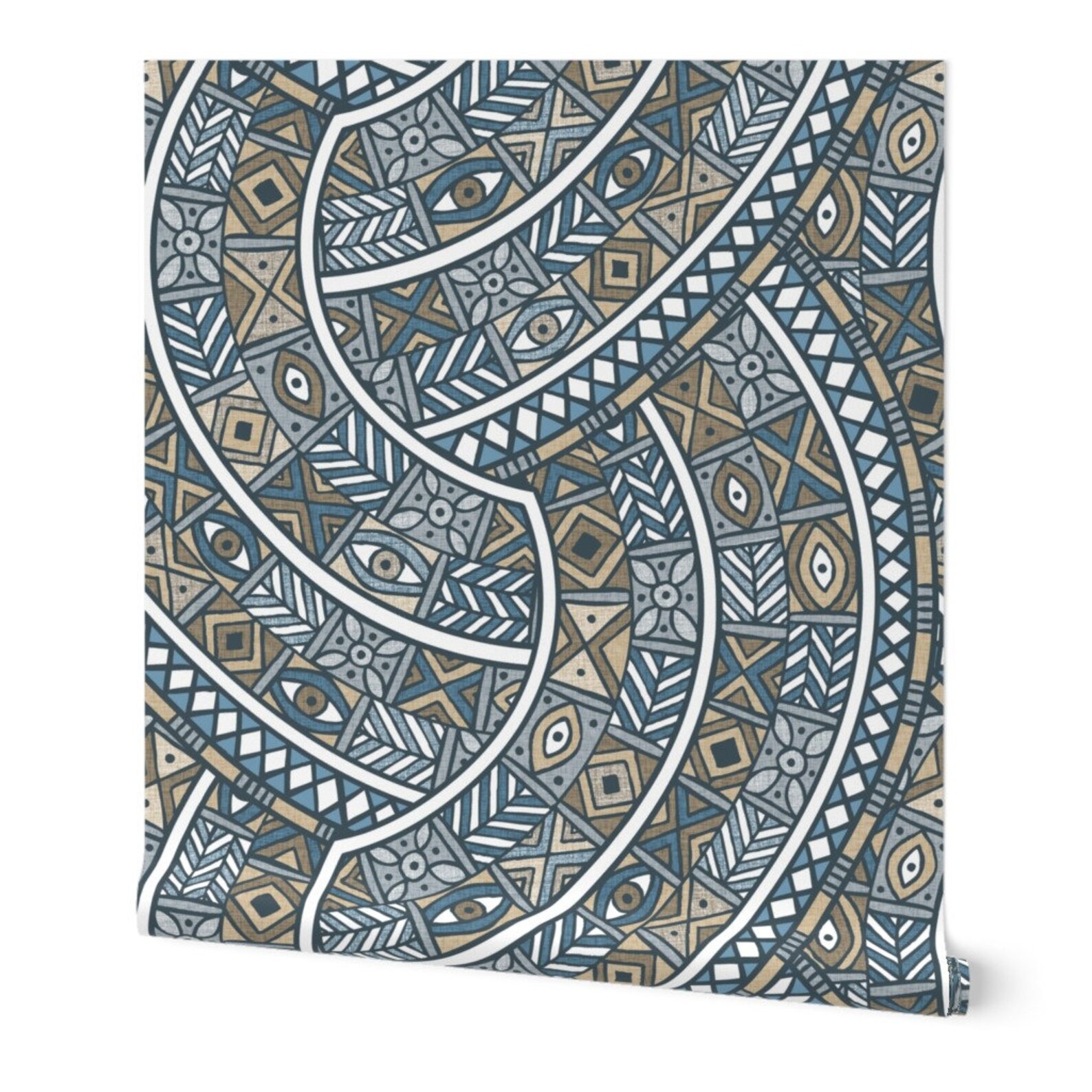 African Wallpaper Oba Zinc by Spellstone African Ethnic - Etsy