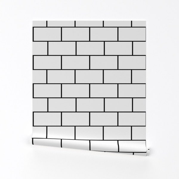 Subway Tile Wallpaper - Etsy