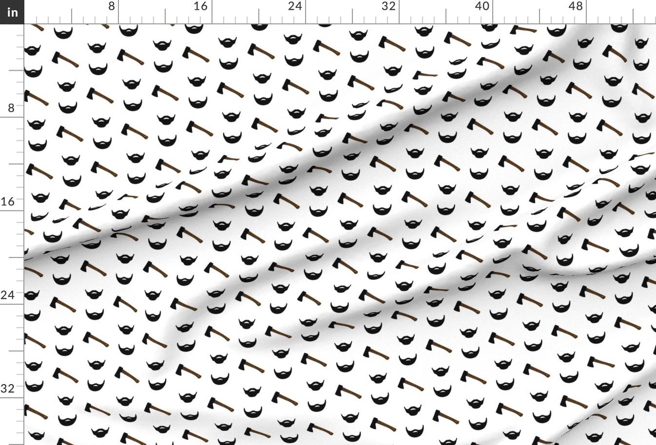 Black Beard Fabric - Black Beard by Littlearrowdesign - Woodland Beard ...
