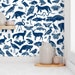 Animal Wallpaper Navy Blue Animals Nursery Baby by Andrea - Etsy
