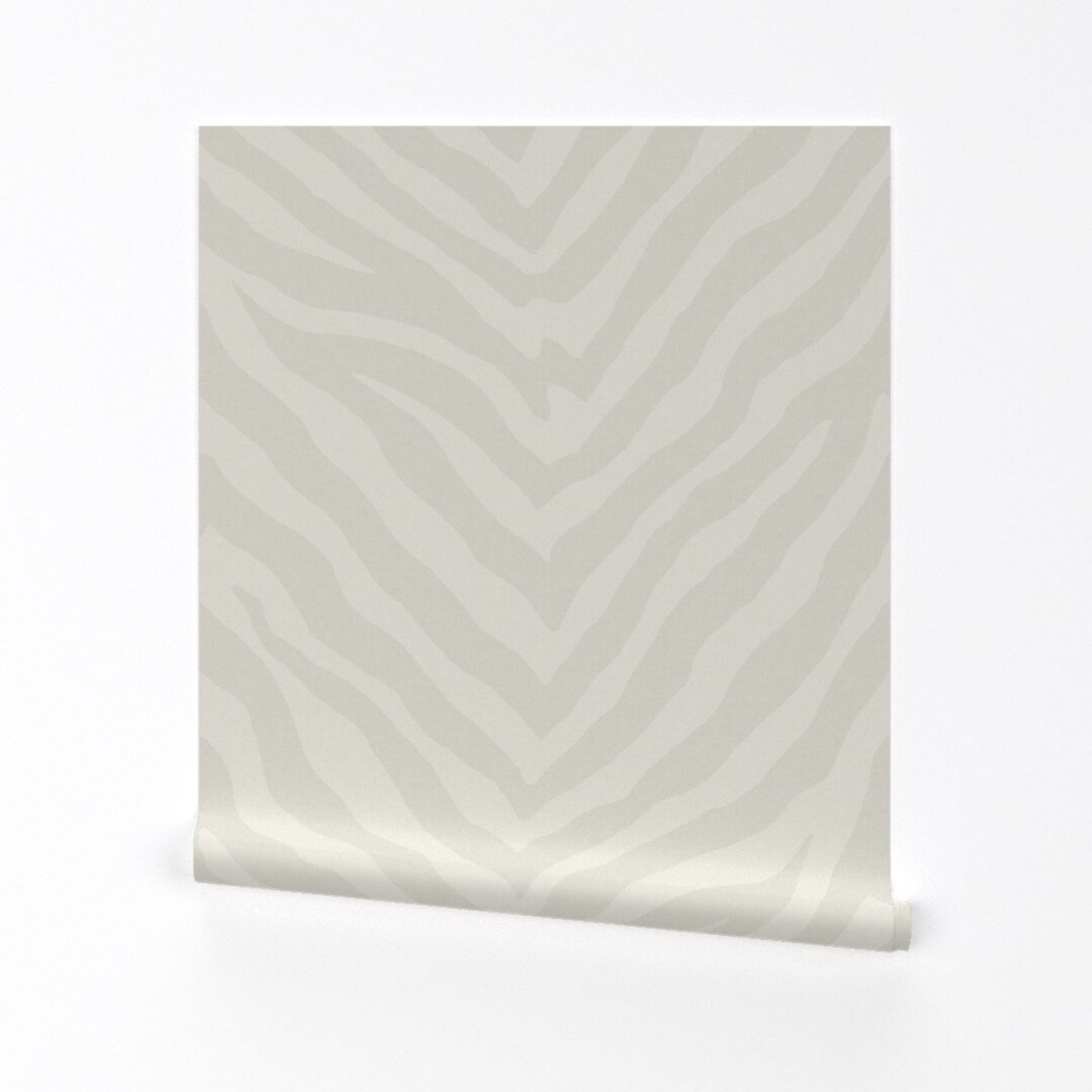 Zebra Wallpaper Large Zebra Cream Warm by - Etsy