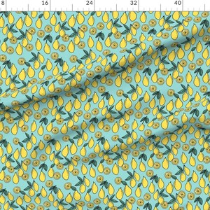 Citrus Fabric Lemon / Summer Fruit Citrus Food Fruits Custom Fabric by ...