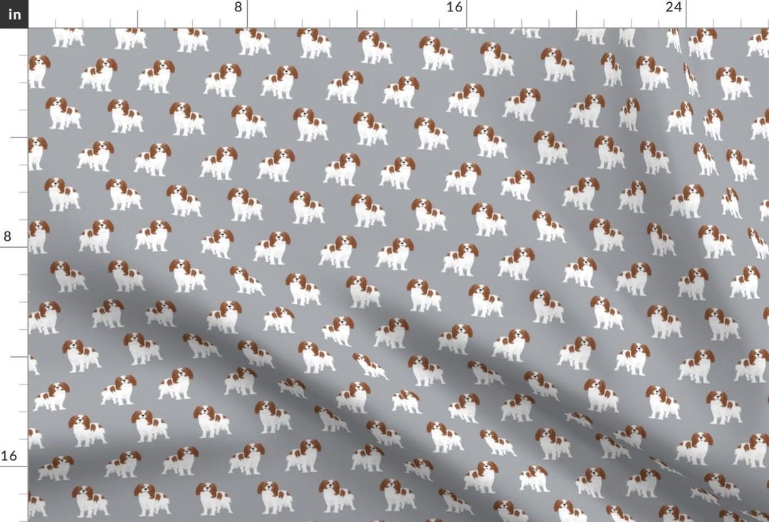 Cavalier Spaniel Fabric - Cavalier King Charles Spaniel Blenheim Dog by ...