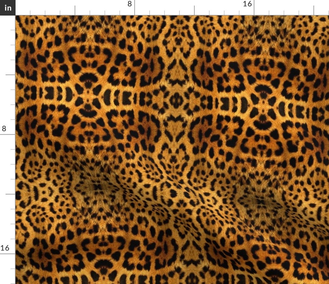 Leopard Print Fabric Furry Leopard Print by Whimzwhirled - Etsy