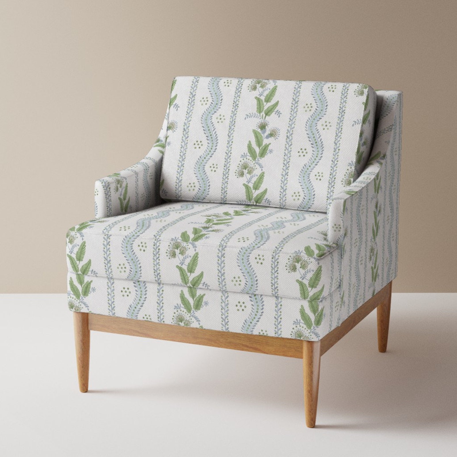 Regency Stripe Upholstery Fabric Emma Blue and Green by Danika_herrick ...