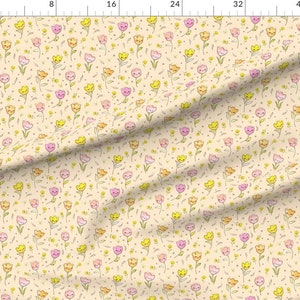 Kawaii Tulips Fabric Tulip Dance by Sweetsurprises Tulips - Etsy
