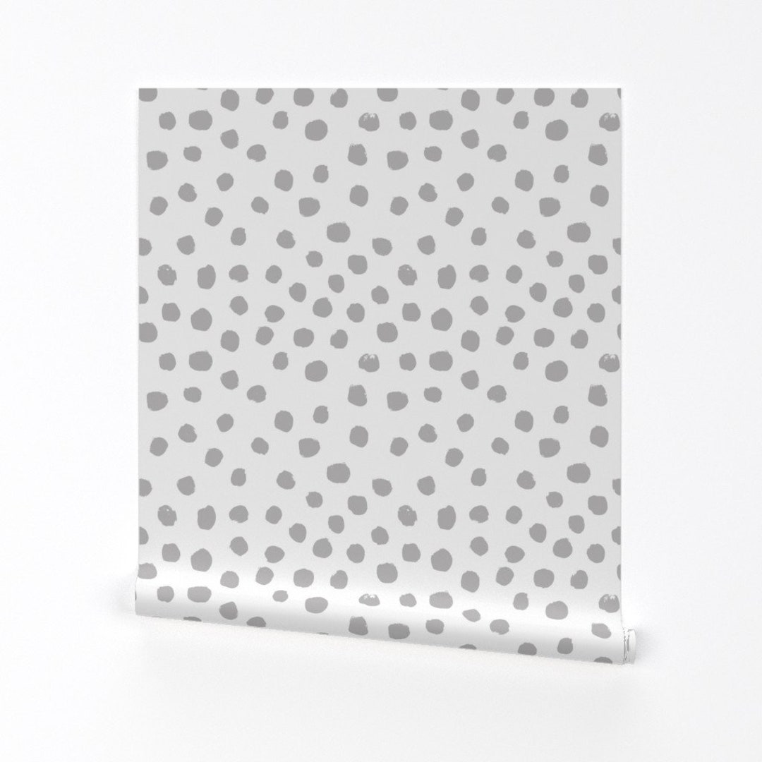 Gray Dots Wallpaper Dots Grey Minimal Spots by Charlottewinter Dots ...
