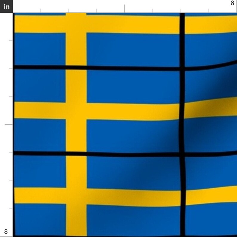 Sweden Flag Fabric Swedish Flag by Odinist European Union - Etsy