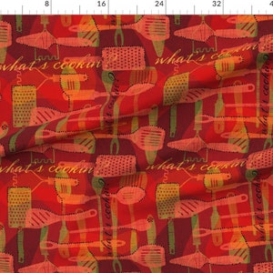 Cooking Fabric What's Cookin by Karismithdesigns | Etsy