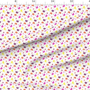 Floral Fabric Cats by Call Me Chartreuse Flower Feline | Etsy