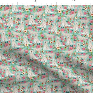 Golden Doodle Dog Fabric Cute Golden Doodles Florals Flowers - Etsy