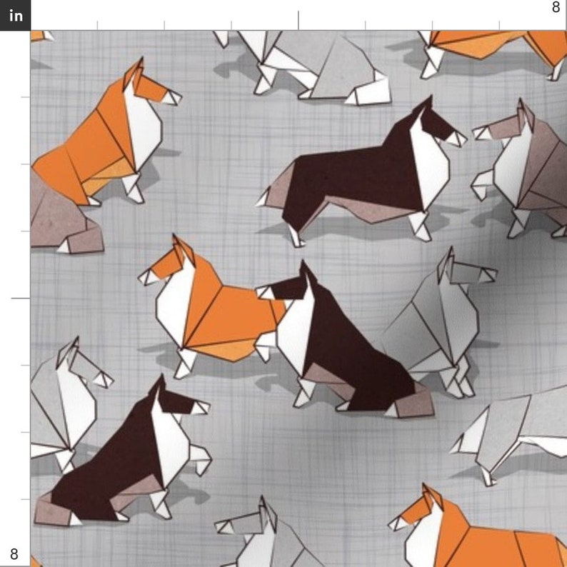 Collies Fabric Origami Collie Friends by Selmacardoso - Etsy