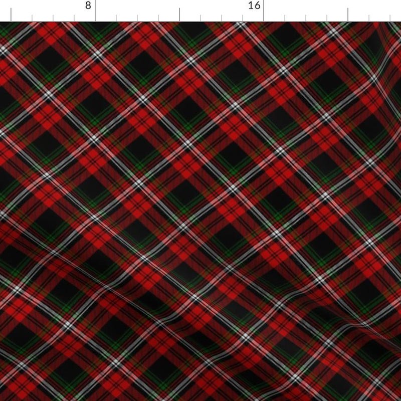 Red Plaid Fabric - Etsy