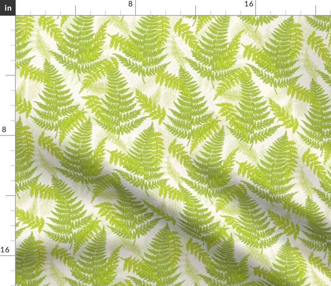 Botanical Fern Fabric Botanical Ferns Spring By Diane555 | Etsy