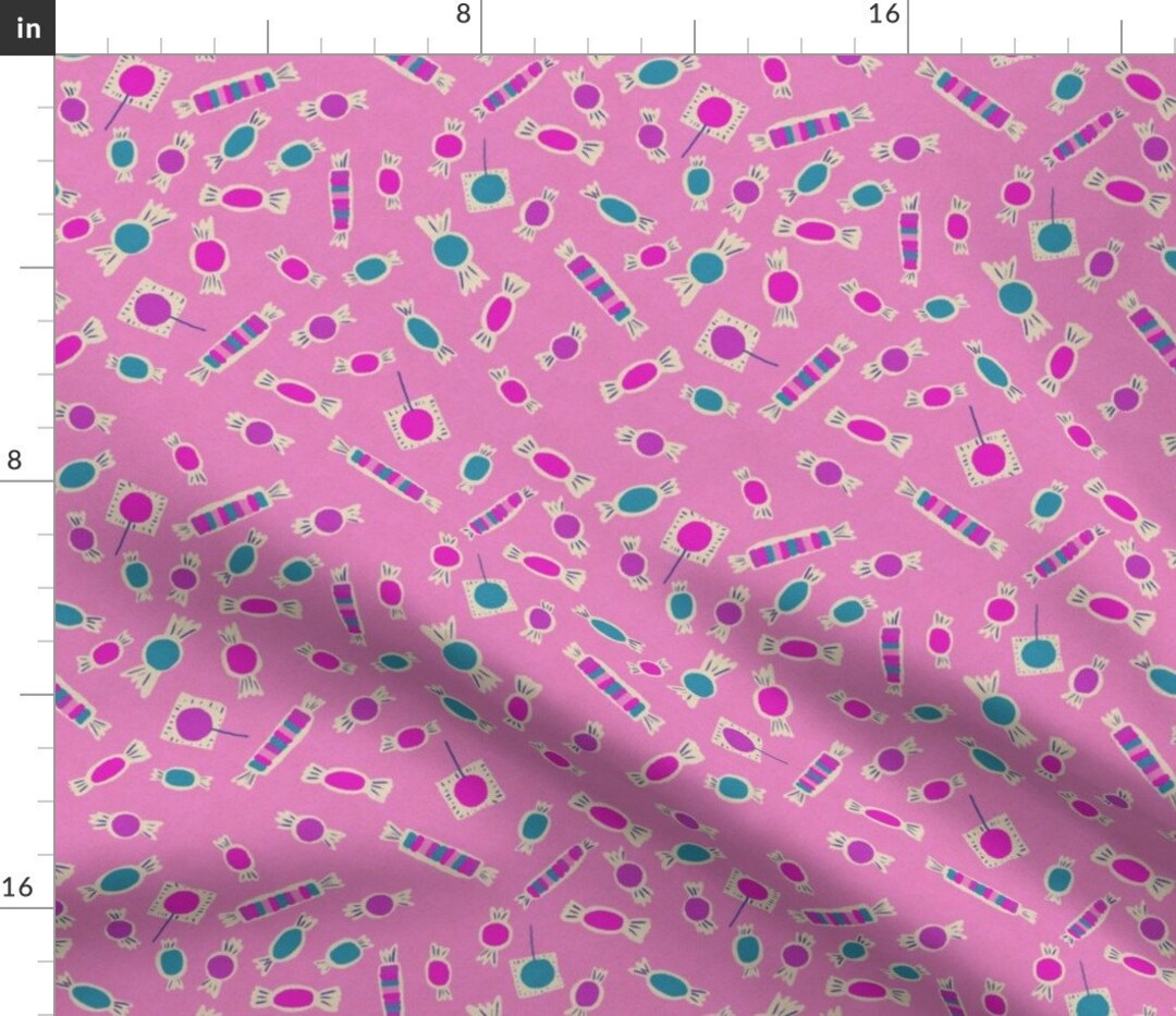Pink Candy Fabric Halloween Candy in Spun Sugar by Heidikenney Girls ...