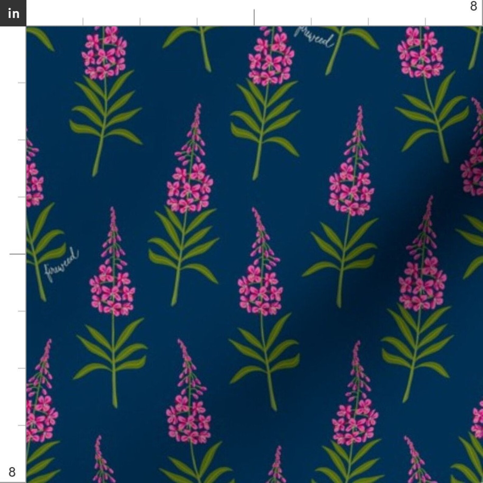 Pink Fireweed Fabric Spring Fireweed by Aspen Redesign - Etsy