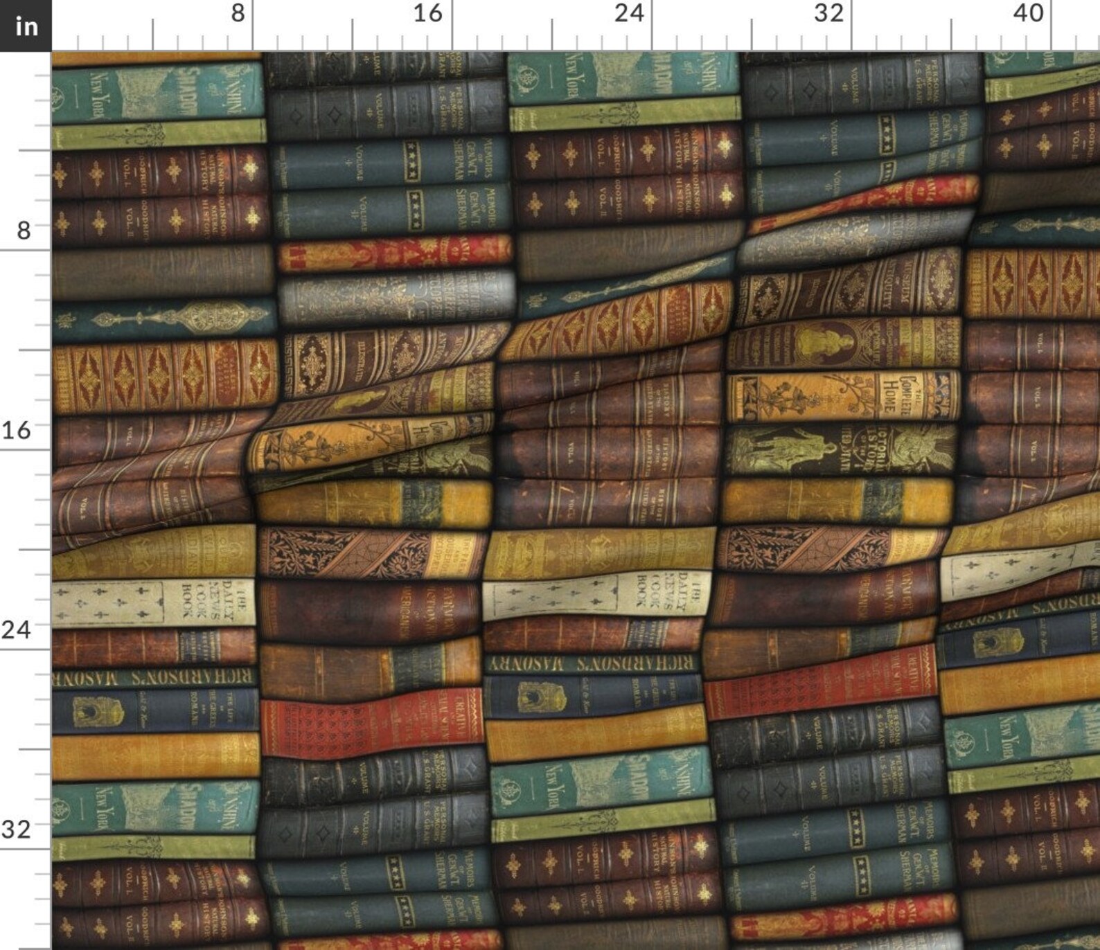 Books Fabric Mr Fancypantaloons' Instant Library - Etsy