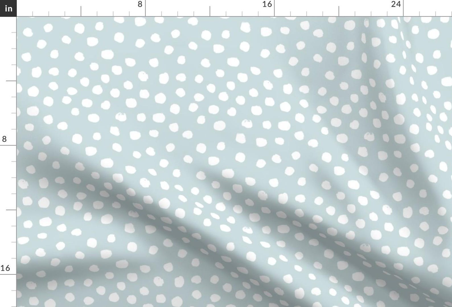 White Dots on Blue Fabric - Soft Blue Dots Spots Painted Dot Soft Blue ...