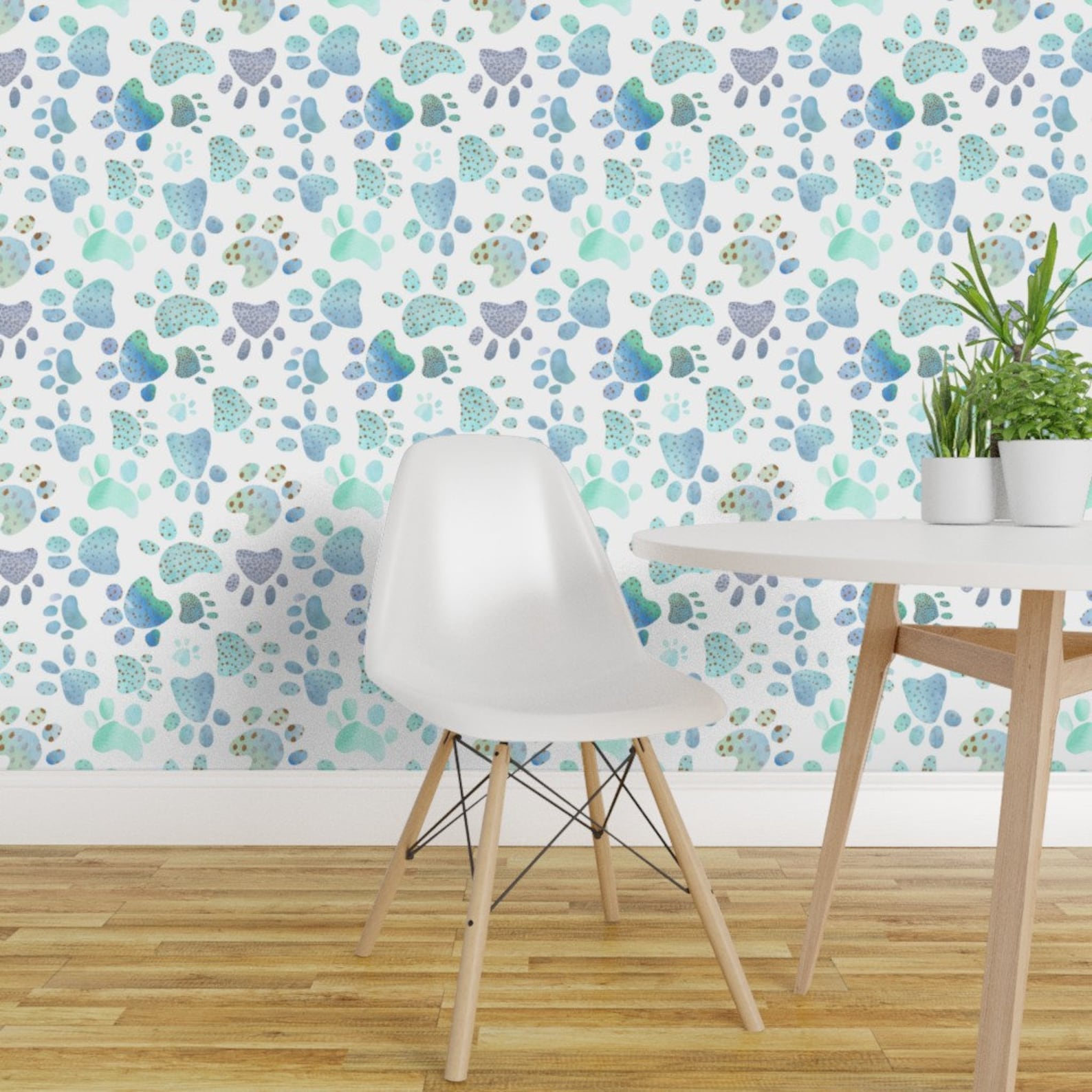 Paw Prints Wallpaper Paw Prints Blue by Emerysmithstudio Cat Dog Cute ...