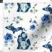 Michigan Fabric - Detroit Pride by Shopcabin - Blue Floral Detroit ...