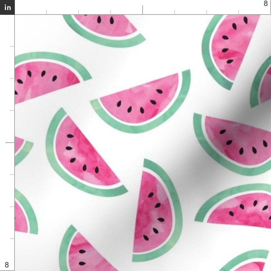 Watermelon Fabric Watercolor Watermelon Custom Fabric by | Etsy