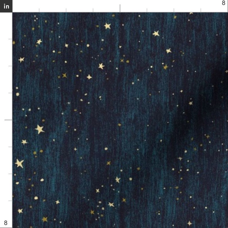 Night Sky Fabric Night Sky Stars by at the Cottage Black | Etsy