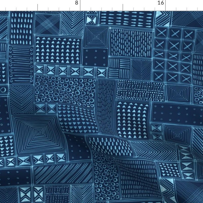 Indigo Fabric - Etsy