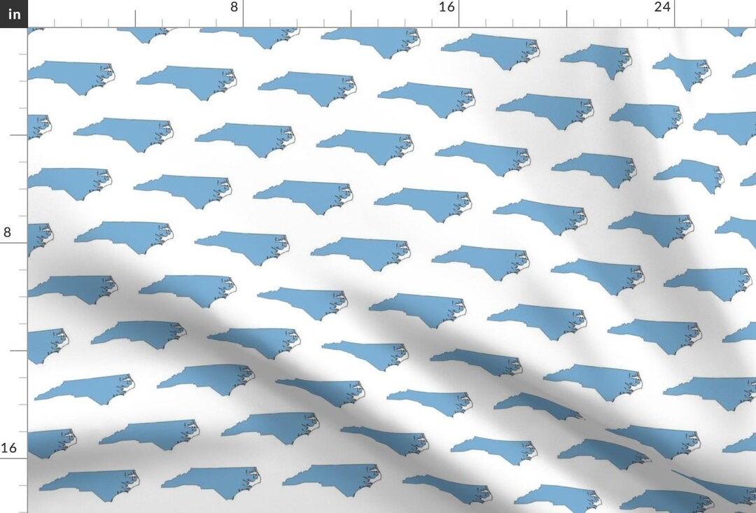 Carolina Fabric - Carolina Blue by Thin Line Textiles - North Carolina ...