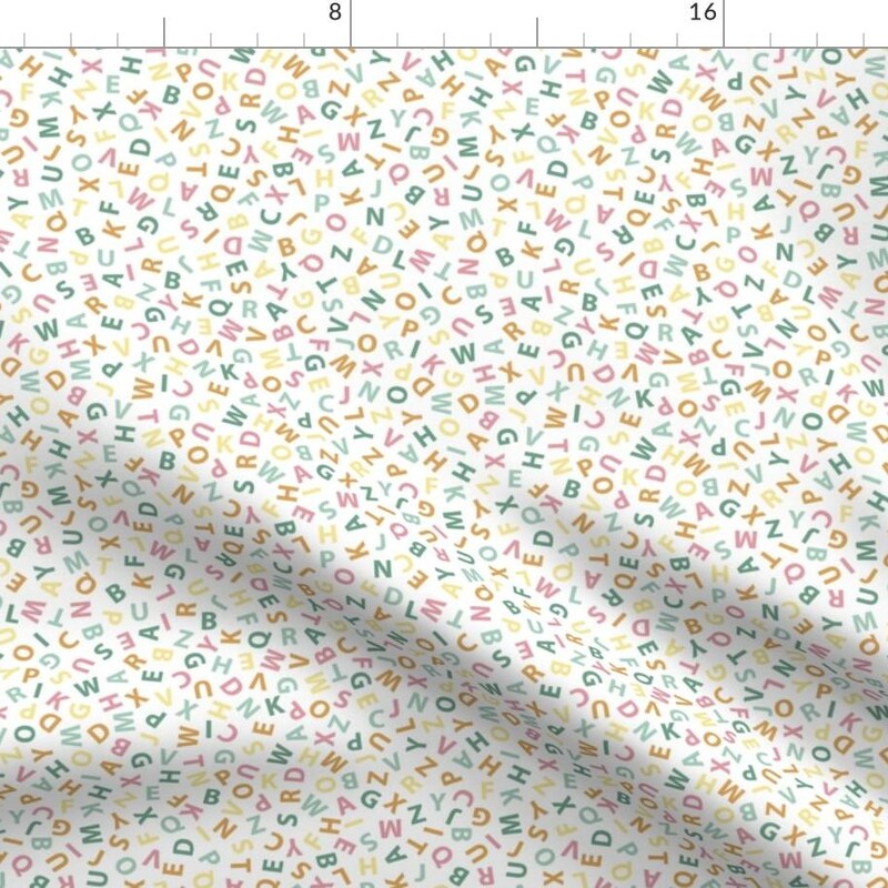 Alphabet Fabric - Etsy