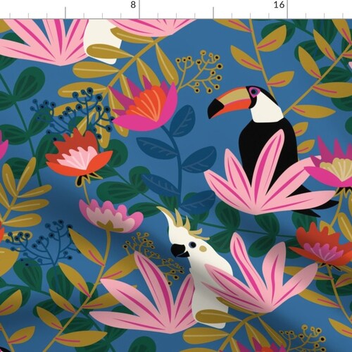 Tropical Toucan Fabric Toucan Tropical by Martadalloul - Etsy